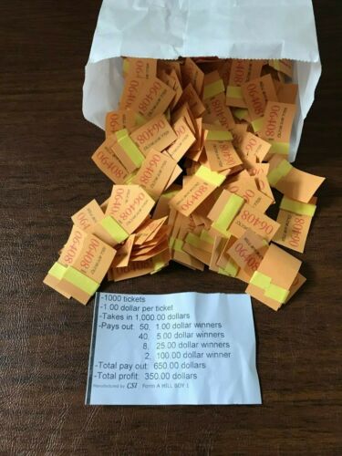 Hill Boy Bucks Jar Tickets 1000 Jar Tickets Entertainment Only – Bob's ...