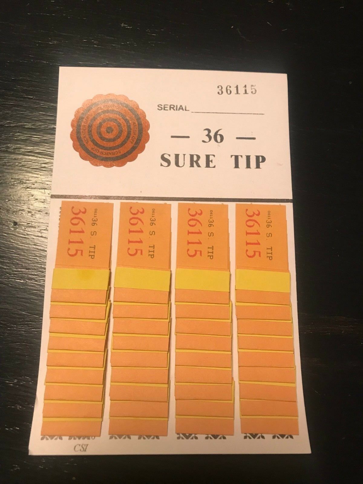 12 #36 Sure Tip Boards Entertainment Only – Bob's Pull Tabs & Sure Tip ...